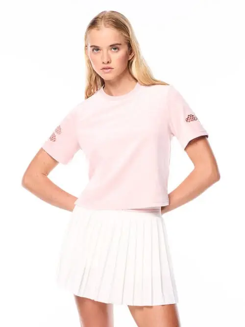 SERGIO TACCHINI Nuvola Velour Cropped T-shirt