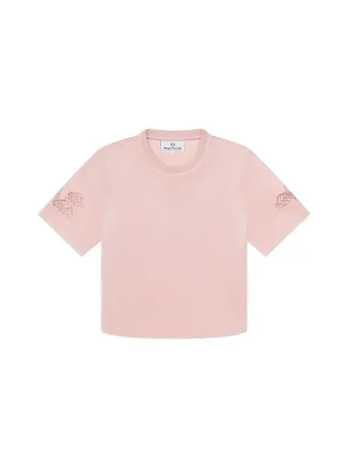 SERGIO TACCHINI Nuvola Velour Cropped T-shirt