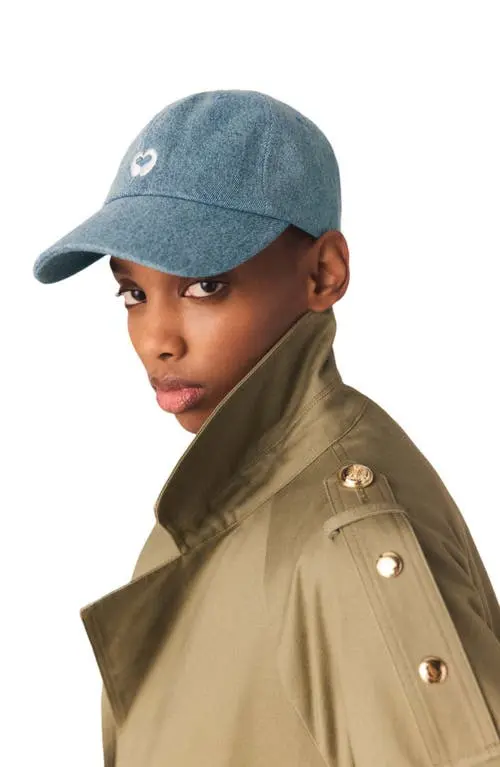 Maje Denim Cap - Blue