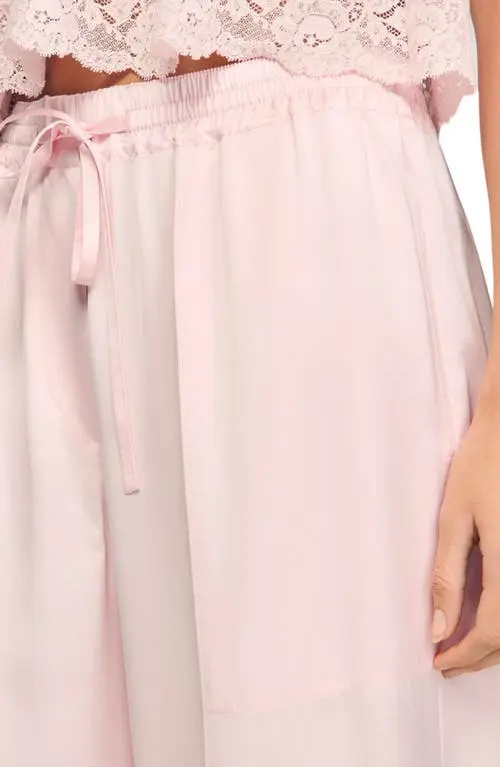 Sandro Satin-effect Wide-leg Trousers - Light Pink