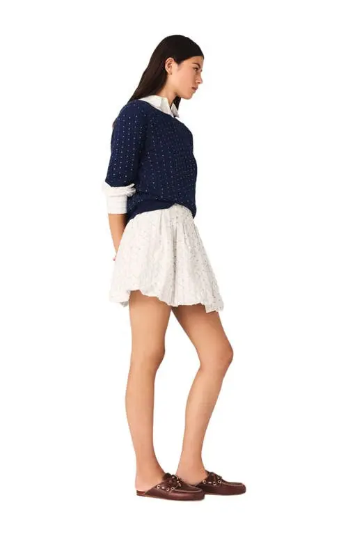 Maje Beaded Bubble Mini Skirt