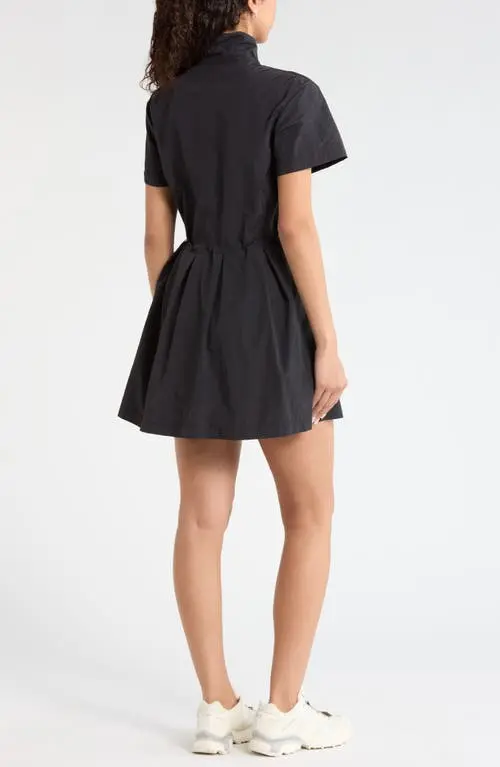 Zella Nylon Pleated Fit & Flare Dress - Black