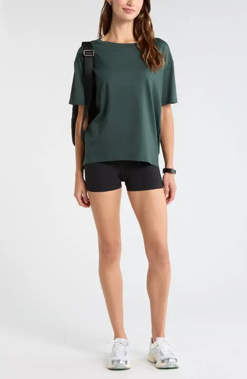Zella Luxe Lite High Waist Shorty Shorts - Black