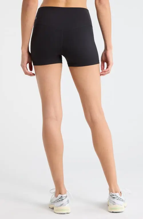 Zella Luxe Lite High Waist Shorty Shorts - Black