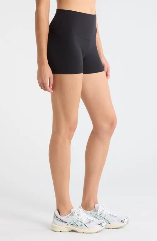 Zella Luxe Lite High Waist Shorty Shorts - Black