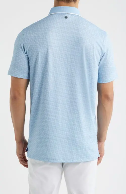 Greyson Rogue River Wave Print Performance Golf Polo