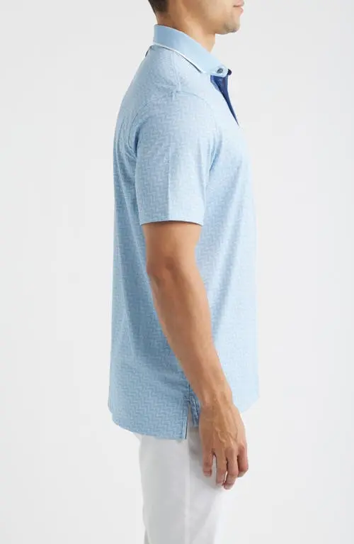 Greyson Rogue River Wave Print Performance Golf Polo
