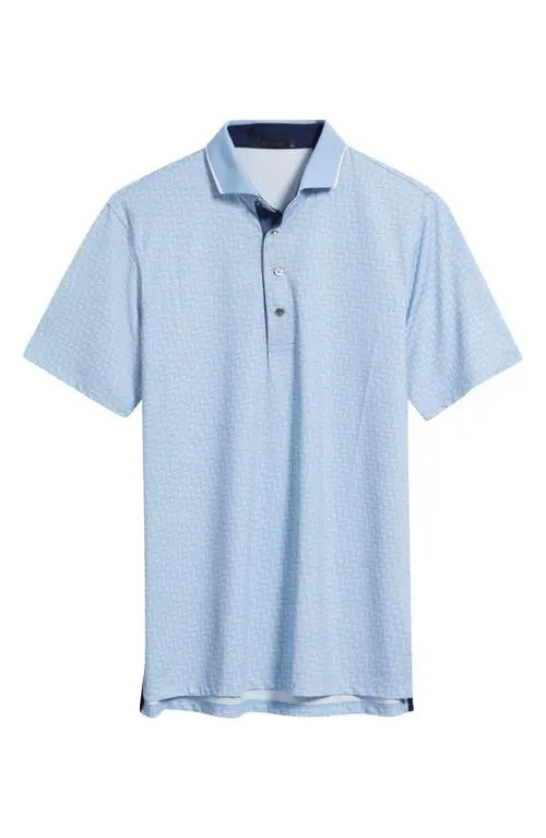 Greyson Rogue River Wave Print Performance Golf Polo