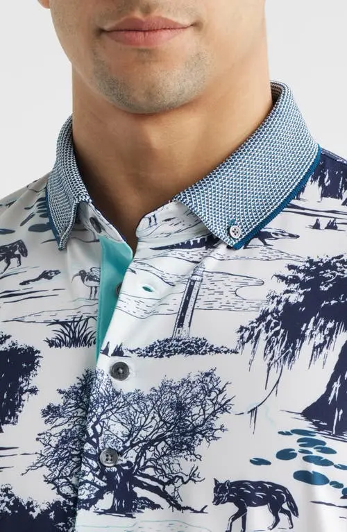 Greyson Angel Oak Performance Button-down Golf Polo
