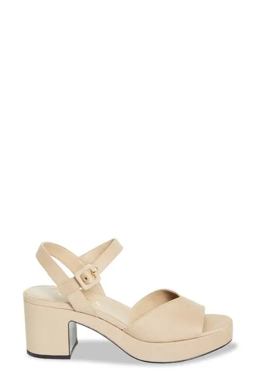 Prada Block Heel Platform Sandal - Khaki