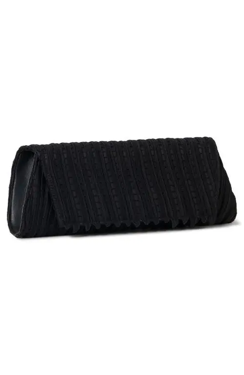 Akris Anouk Ladder Stitch Lace Clutch - Black