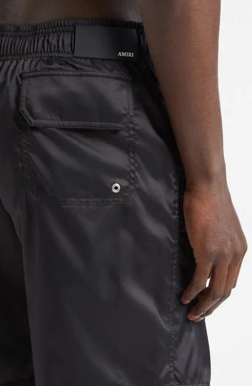 Amiri Chateau Crest Swim Trunks - Black