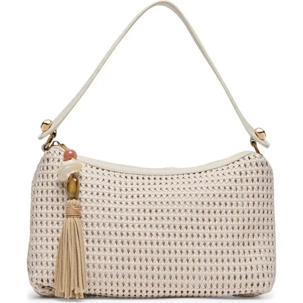 Dolce Vita Woven Faux Leather Shoulder Bag - Ivory