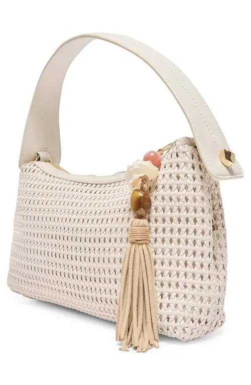 Dolce Vita Woven Faux Leather Shoulder Bag - Ivory