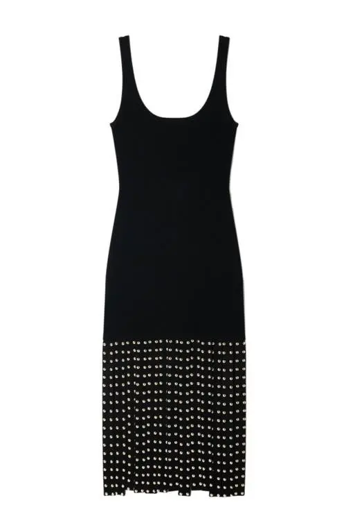 Sandro Fringed Knit Maxi Dress