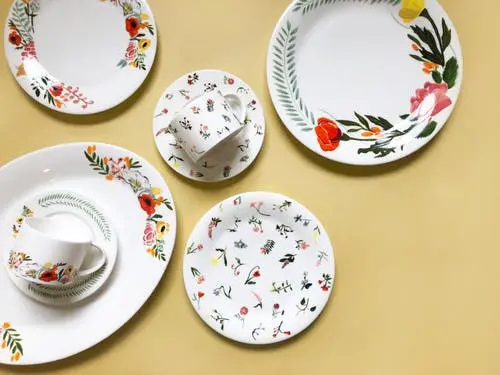 Twig New York Language Of Flowers Set Of Two Cups And Saucers