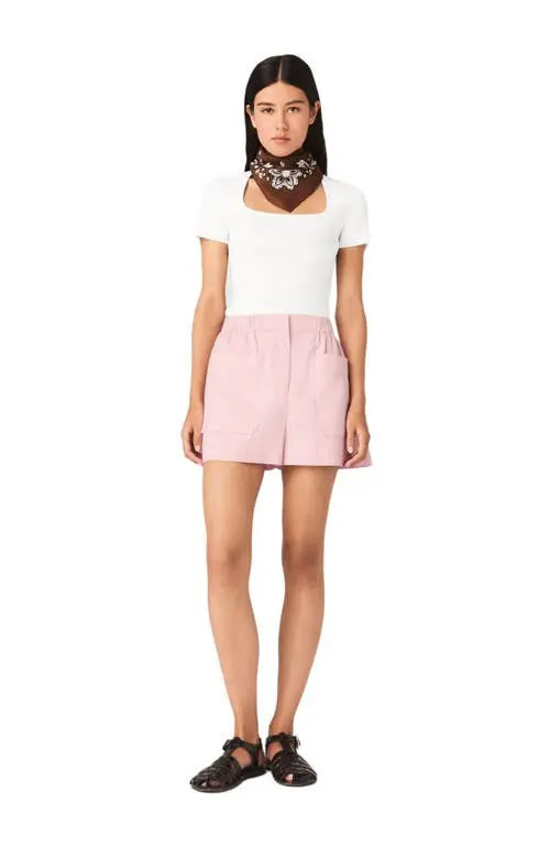 Maje Square-neck Ribbed Top - White
