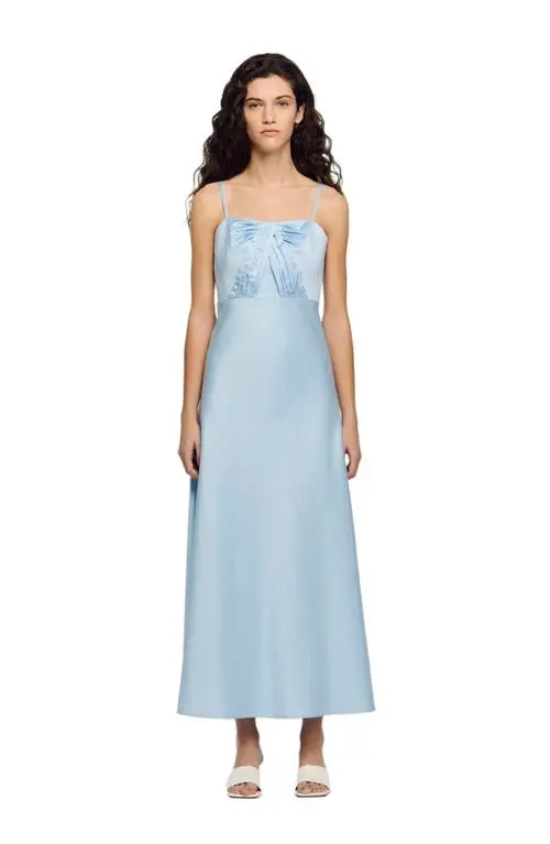 Sandro Satin-effect Maxi Dress