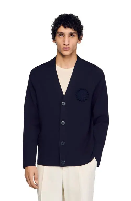 Sandro Flower Crochet Cardigan