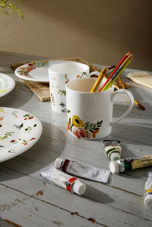TWIG NEW YORK Language Of Flowers Set Of Two Mugs