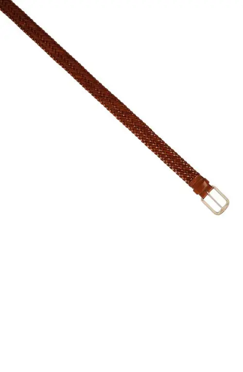 Sandro Braided Leather Belt - Camel