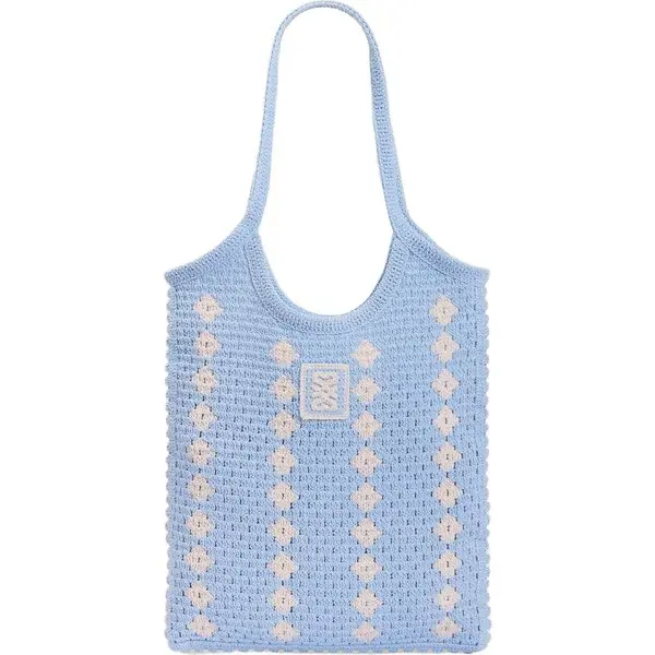Sandro Two-tone Crochet Mesh Bag