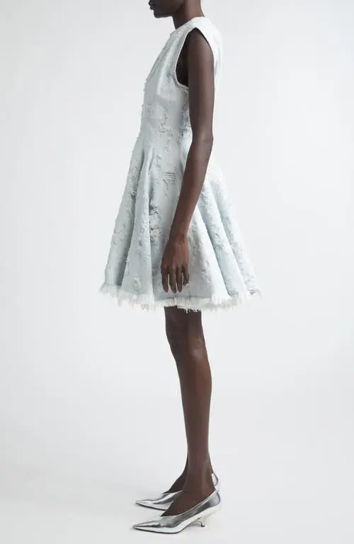 shredded denim dress Haikure Reese Ripped Denim Dress In Light Blue Destroy - 40% Off