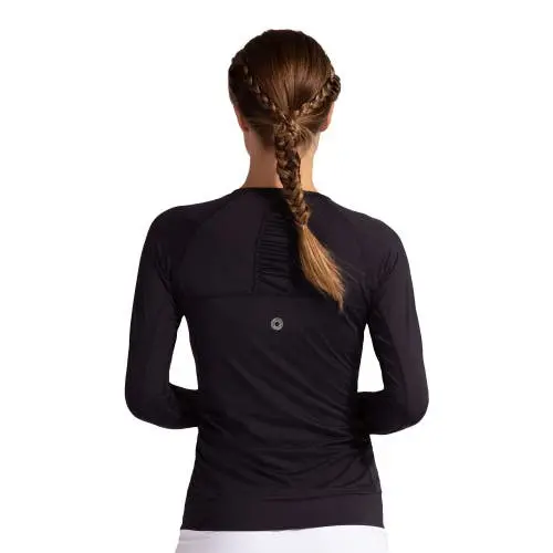 BLOQUV Long Sleeve Uv Protection Pullover Sun Shirt - Black