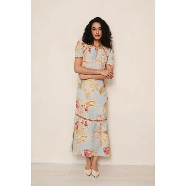 RAISHMA Mavis Printed Dress - Blue