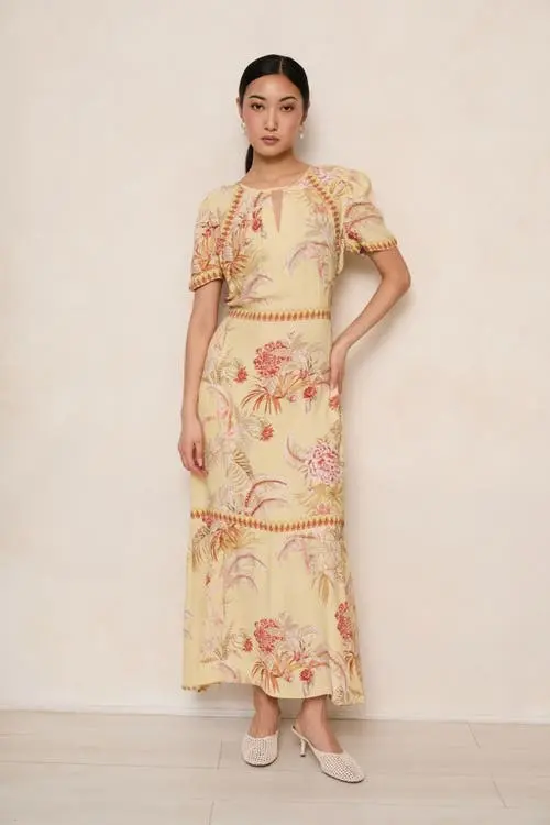 RAISHMA Floral Printed Maxi Dress