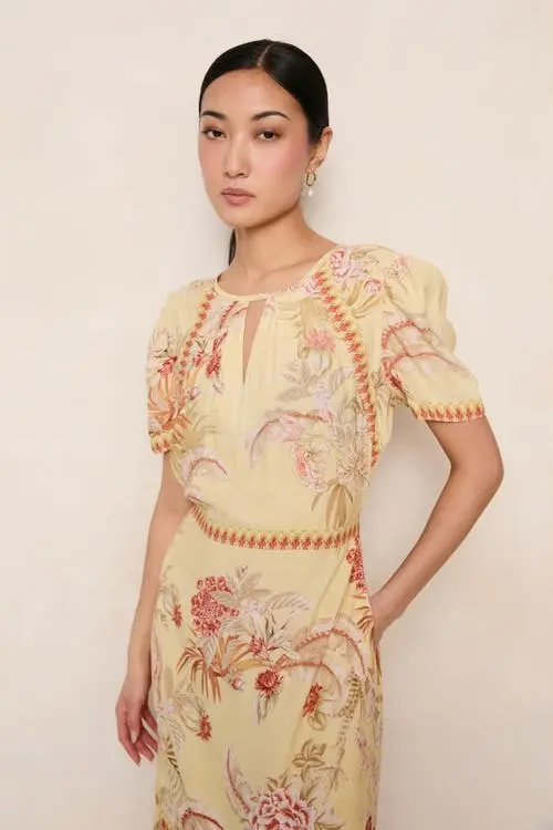 RAISHMA Floral Printed Maxi Dress