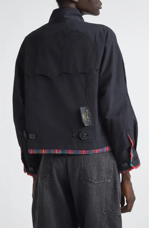 Undercover Tartan Trim Wavy Zip Jacket