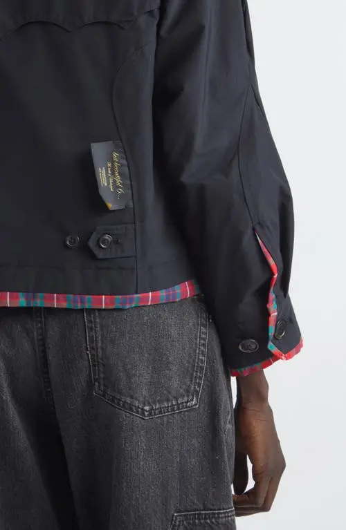 Undercover Tartan Trim Wavy Zip Jacket