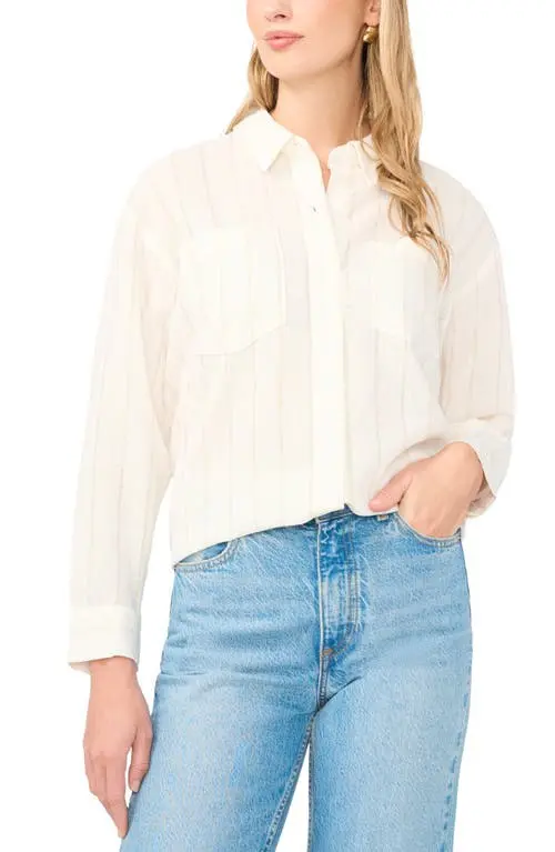 Vince Camuto Stripe High-low Button-up Shirt