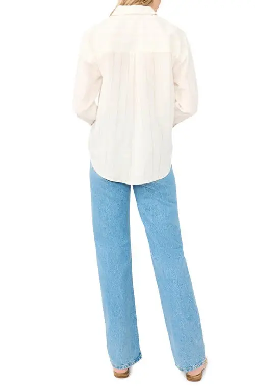 Vince Camuto Stripe High-low Button-up Shirt