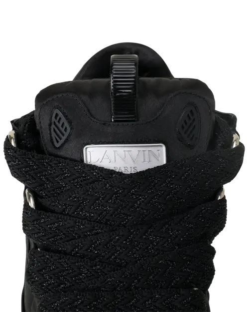 LANVIN Curb Satin Sneakers - Black