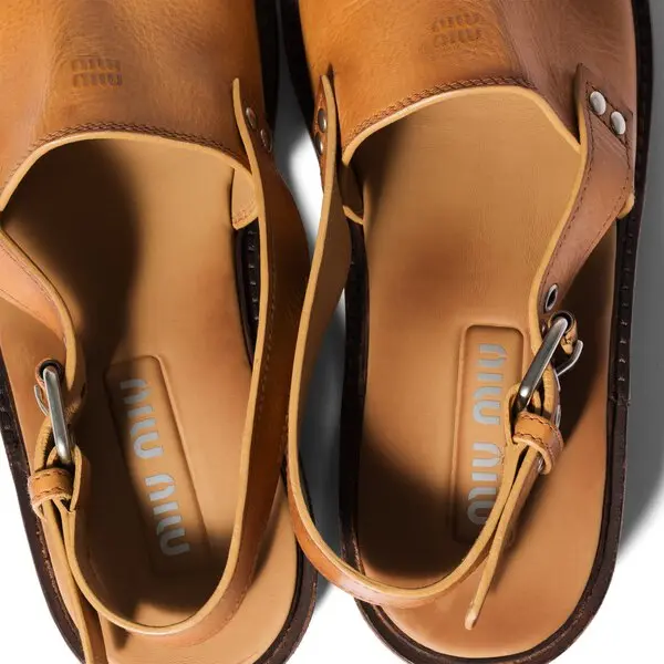 Miu Miu Leather Sandals
