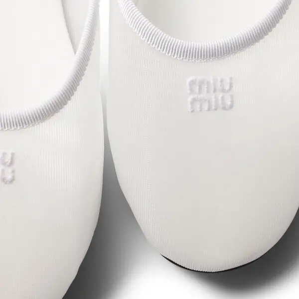 Miu Miu Mesh Slippers - White