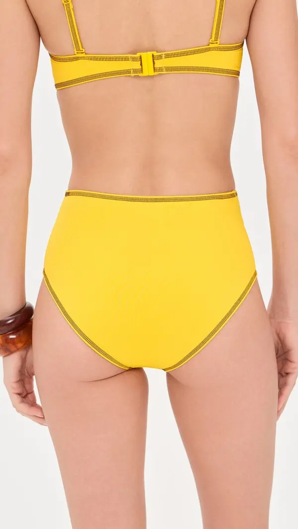 Staud Devon High-rise Bikini Bottoms
