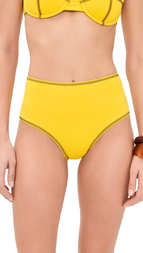 Staud Devon High-rise Bikini Bottoms
