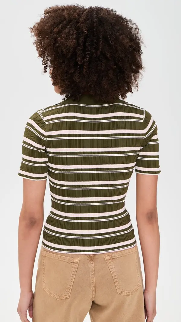 HEVRON Daisy Stripe Polo