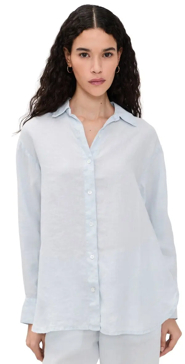 JAMES PERSE Lightweight Canvas Linen Shirt - Memory