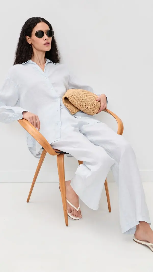 JAMES PERSE Lightweight Canvas Linen Shirt - Memory