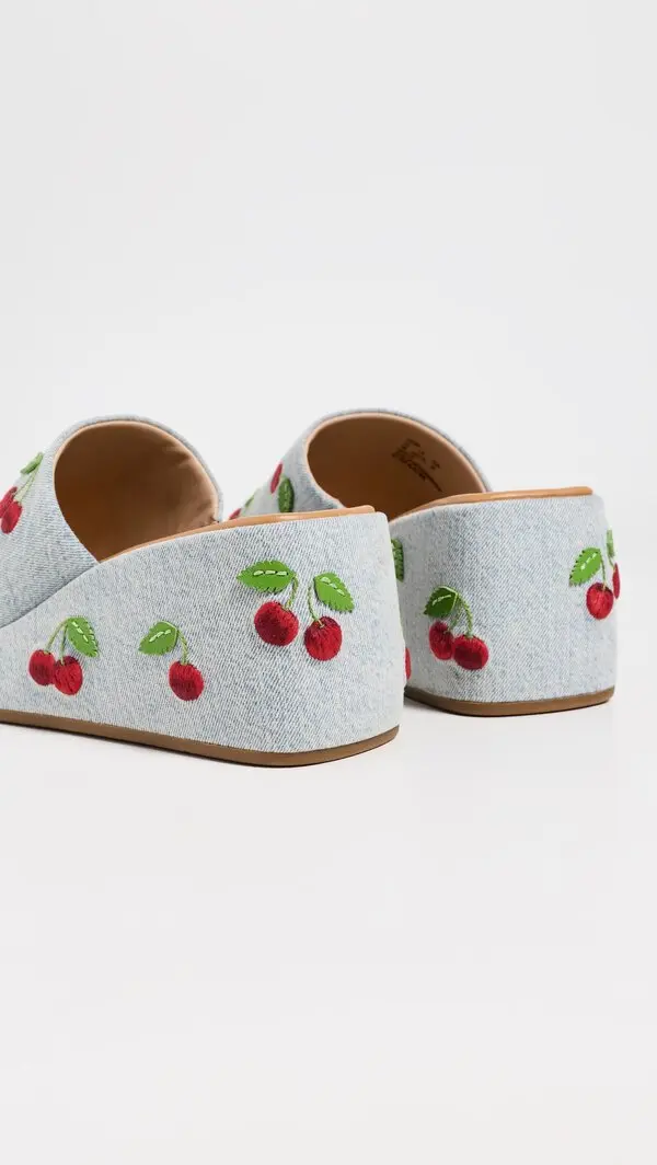 COACH Marie Platform Slide Sandals - Denim Multi