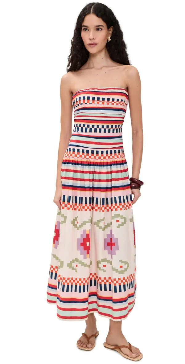 Carolina K Malla Strapless Midi Dress