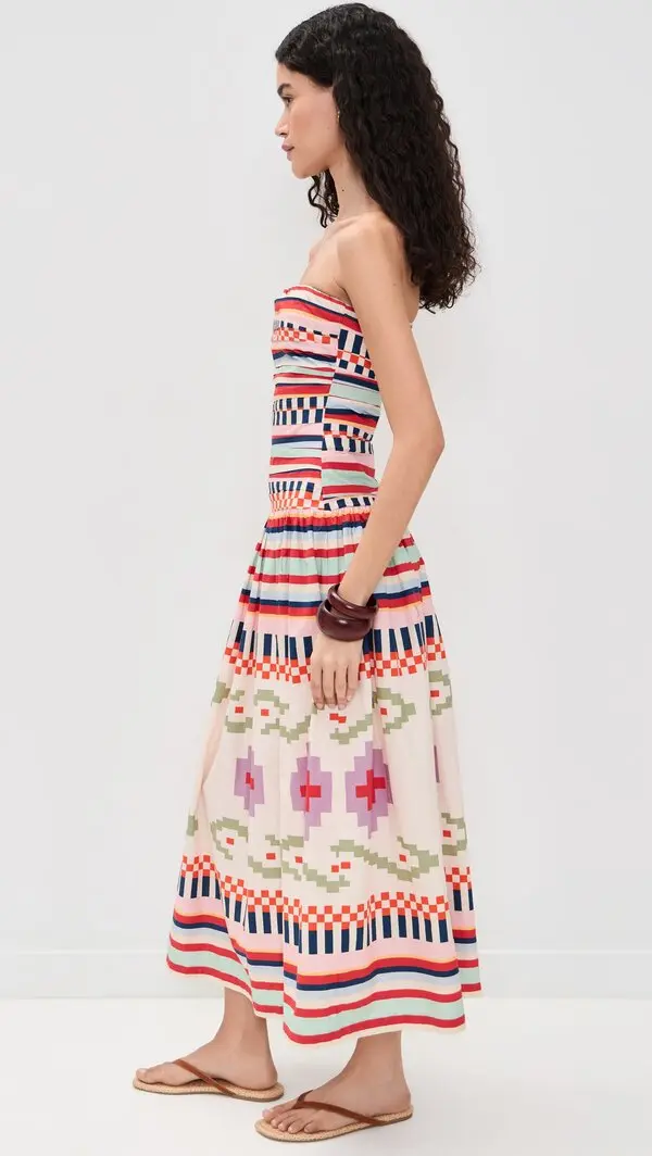 Carolina K Malla Strapless Midi Dress