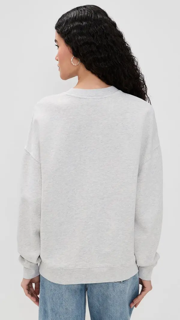 ANINE BING Miles Palms Cotton Sweatshirt - Light Heather Grey