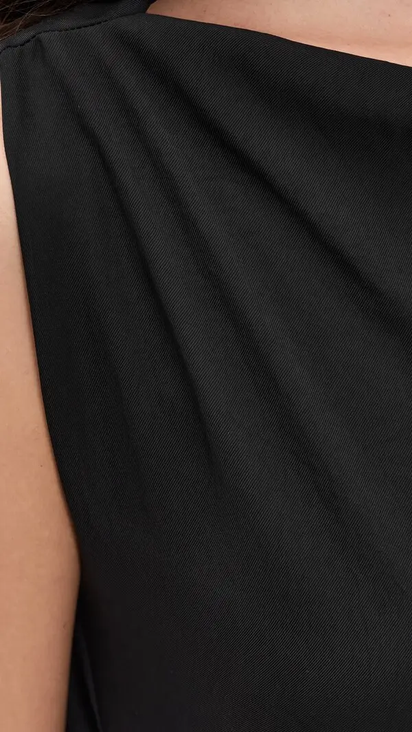 Theory Draped Sleeveless Midi Dress - Black