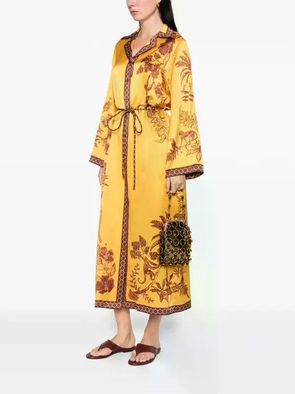 ALEMAIS Floral-print Belted Dress