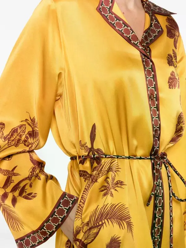 ALEMAIS Floral-print Belted Dress